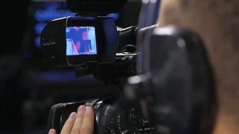 Camera operator working with a cinema br... | Stock Video | Pond5