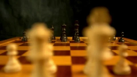 camera pan dolly movement on chess board... | Stock Video | Pond5