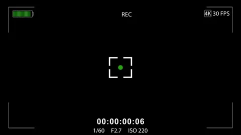 Camera recording screen overlay with alp... | Stock Video | Pond5