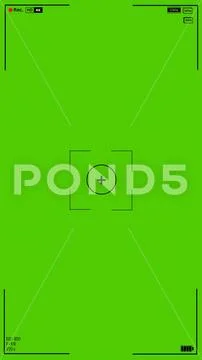 Camera screen, vertical display, Green screen: Royalty Free #257420266