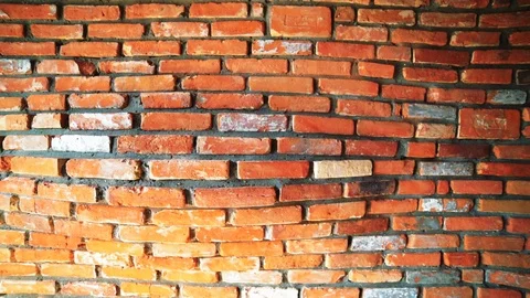 Camera slides along volumetric brick wal... | Stock Video | Pond5