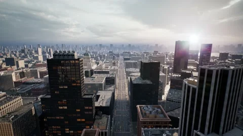 Camera is turning down - Aerial birds ey... | Stock Video | Pond5