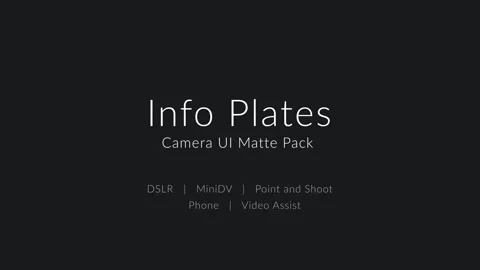 After Effects: Camera UI Matte Pack (Info Plates ) #243128827