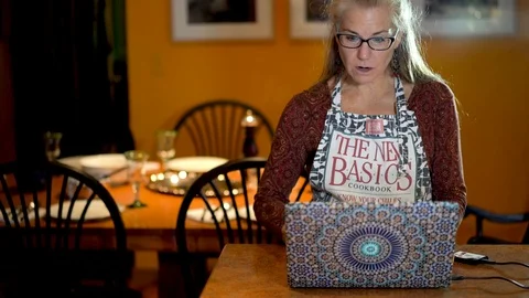 Camera view straight on of a woman typin... | Stock Video | Pond5