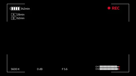 Camera viewfinder digital overlay displa... | Stock Video | Pond5