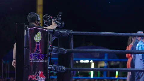 Cameraman With Camera Standing On The Co... | Stock Video | Pond5