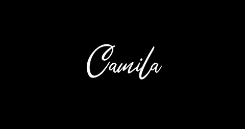Camila Woman's Name in Cursive Typograph... | Stock Video | Pond5