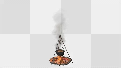 Camp Fire Green Screen Animation Transpa... | Stock Video | Pond5
