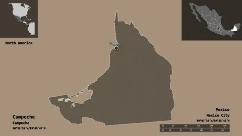 Campeche location. Mexico. Administrativ... | Stock Video | Pond5