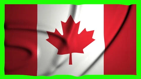 canada Animation Flag Animation Green Sc... | Stock Video | Pond5