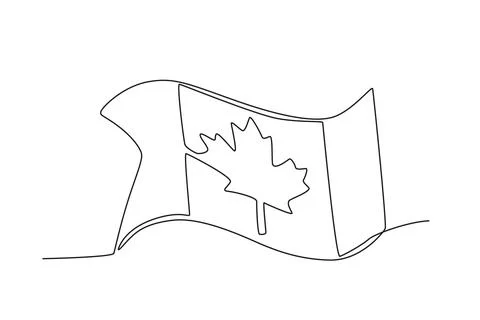 Canadian Flag Clip Art Black And White