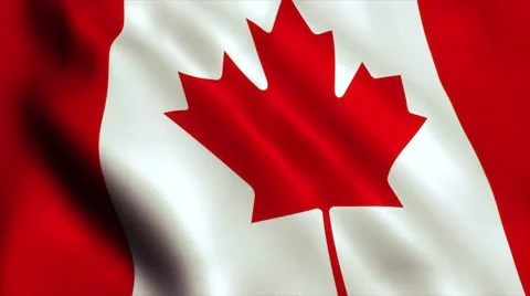 Canada flag loop video animation - 4K | Stock Video | Pond5