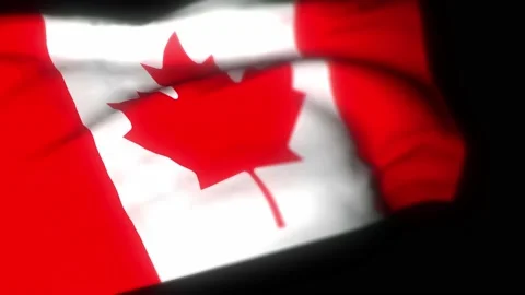 Canada flag , Realistic 3D animation of ... | Stock Video | Pond5
