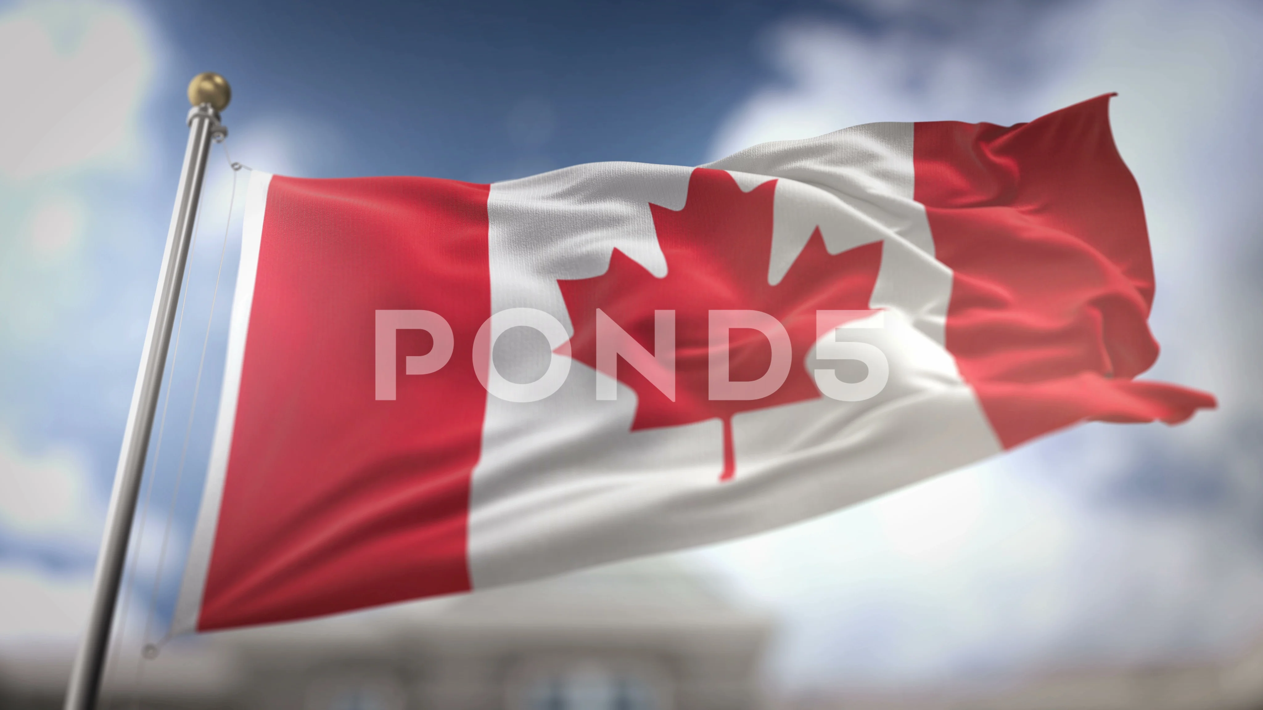 Moving Waving Canadian Flag