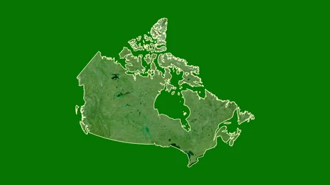 Canada map - cartoon. Regions. Satellite... | Stock Video | Pond5
