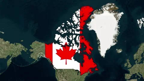 Detailed Map Of Canada Stock Video Footage | Royalty Free Detailed Map ...