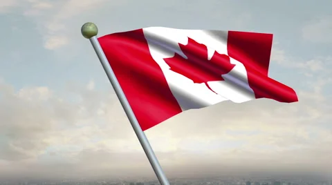 Canadian Flag Animation - 4K Resolution... | Stock Video | Pond5