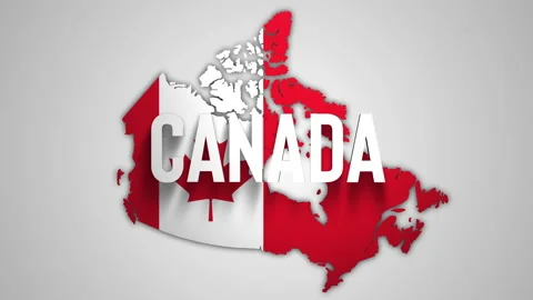 Canadian Map. Map of Canada. Animated 4k... | Stock Video | Pond5