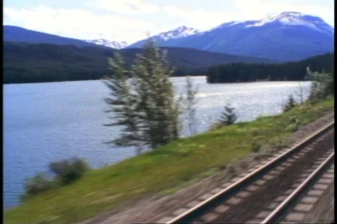 THE CANADIAN TRAIN, 1990, POV from train... | Stock Video | Pond5