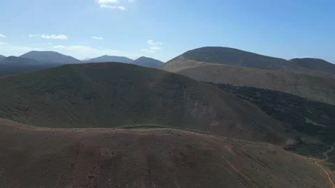 Canary volcano chain ring of fire. panor... | Stock Video | Pond5