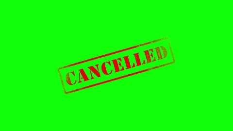 Cancelled being Stamped on Green Screen ... | Stock Video | Pond5