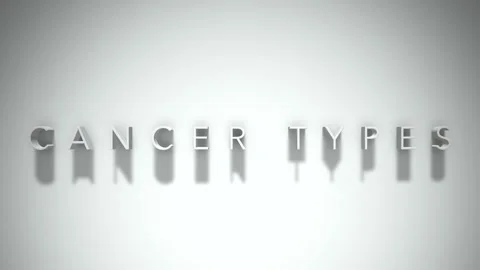 cancer types 3D title animation white te... | Stock Video | Pond5