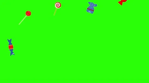 Candies group animation , green screen c... | Stock Video | Pond5