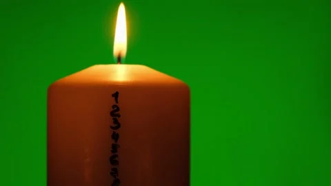 Candle with advent calendar on green chr... | Stock Video | Pond5