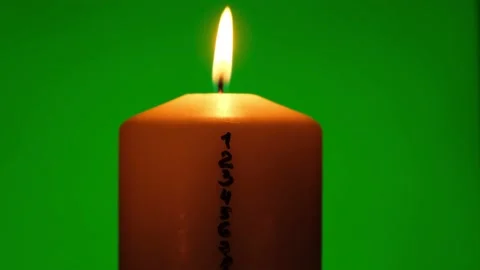 Candle with advent calendar on green chr... | Stock Video | Pond5