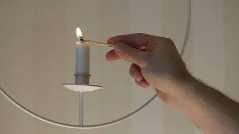 Candle With bright Background Hd 4k | Stock Video | Pond5