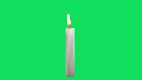 Candle Flame on green screen background. | Stock Video | Pond5