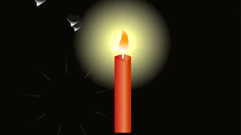 candle light background and 2d animation... | Stock Video | Pond5