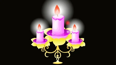 candle light background and 2d animation... | Stock Video | Pond5