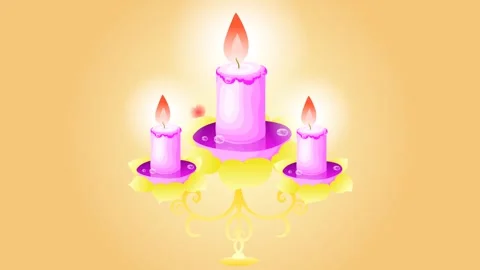 candle light background and 2d animation... | Stock Video | Pond5