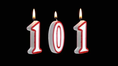 Candle with the number 101 rotates on a ... | Stock Video | Pond5