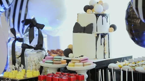 Candy bar in the restaurant, children's ... | Stock Video | Pond5