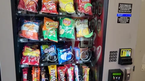 Candy Chips Vending Machine | Stock Video | Pond5