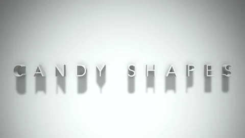 candy shapes 3D title animation white te... | Stock Video | Pond5