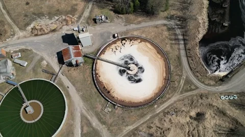 Canfor Northwood Pulp Mill Clarifiers | Stock Video | Pond5