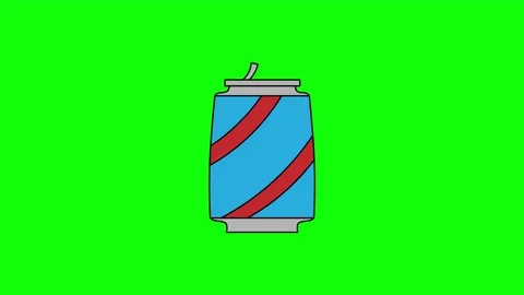 canned drink green screen animation. chr... | Stock Video | Pond5