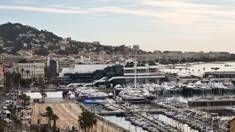 Cannes, french riviera. Top view of yach... | Stock Video | Pond5