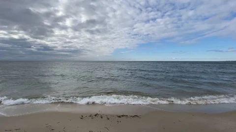 Cape Cod Ocean Waves with Clouds | Stock Video | Pond5