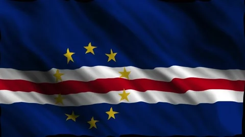 Cape Verde CV National Flag Realistic An... | Stock Video | Pond5