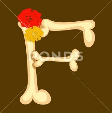 Capital beige font F letter of english alphabet ~ Clip Art #101104227