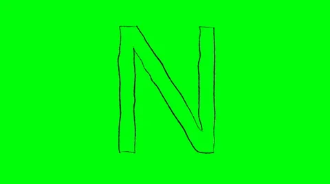 The Capital Latter N Cartoon Style Real ... | Stock Video | Pond5