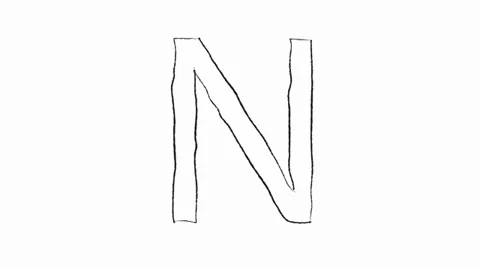 The Capital Latter N Cartoon Style Real ... | Stock Video | Pond5