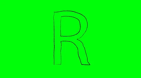 The Capital Latter R Cartoon Style Real ... | Stock Video | Pond5