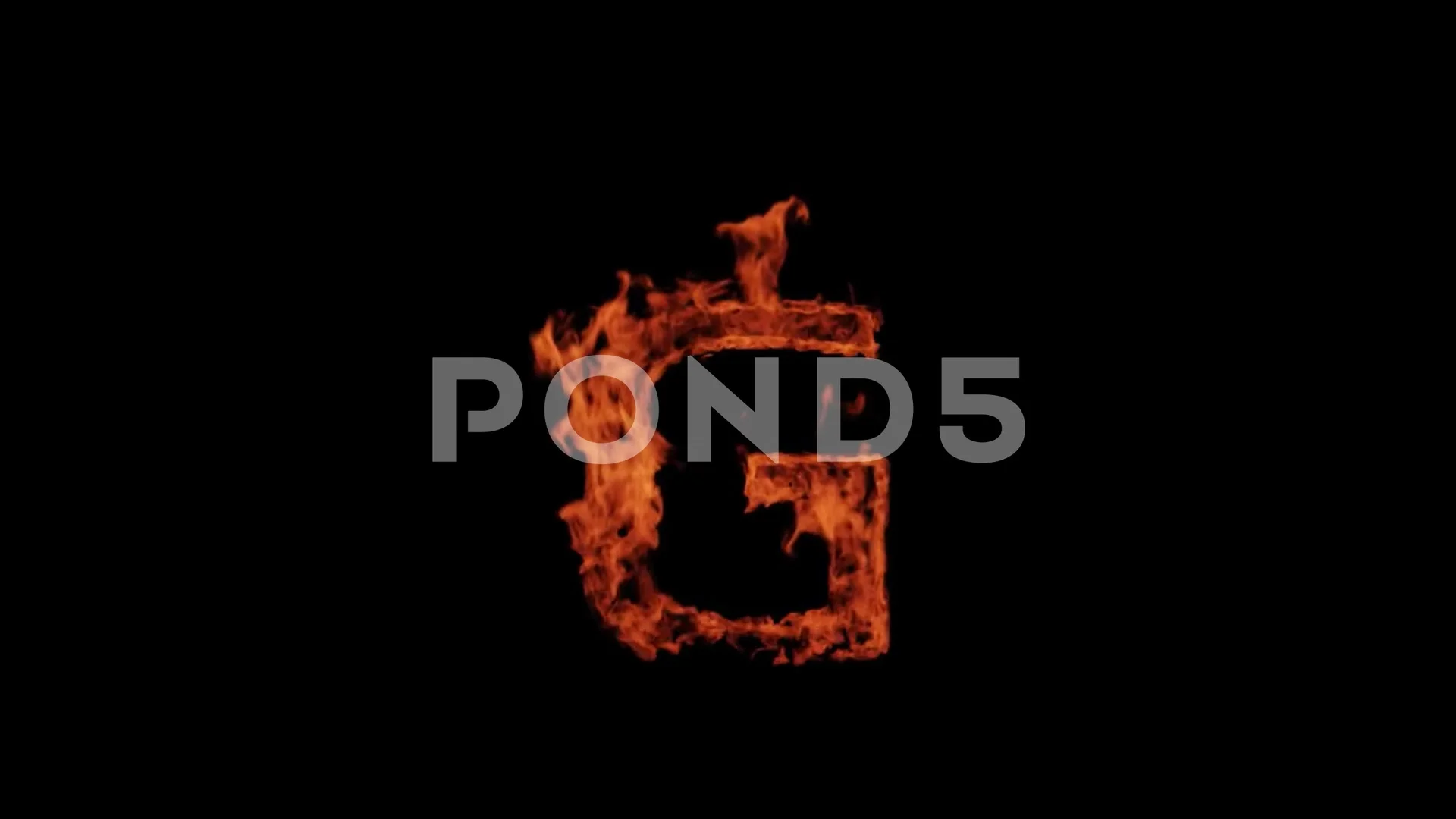 Burning Letter Capital E