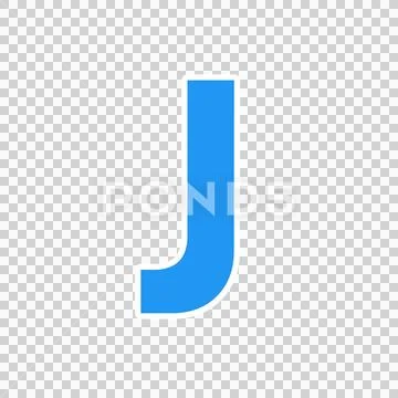 Capital Letter J blue color transparent background: Royalty Free #231882618