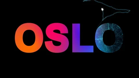 capital name OSLO burns dark fire on a w... | Stock Video | Pond5